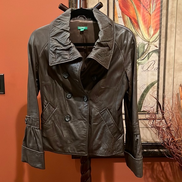 United Colors Of Benetton | Jackets & Coats | Leather Jacket United ...